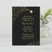 Gold Falling Stars Prom Formal Invitations | Zazzle