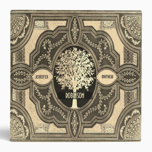 Gold Family Tree Genealogy Album Binder | Zazzle