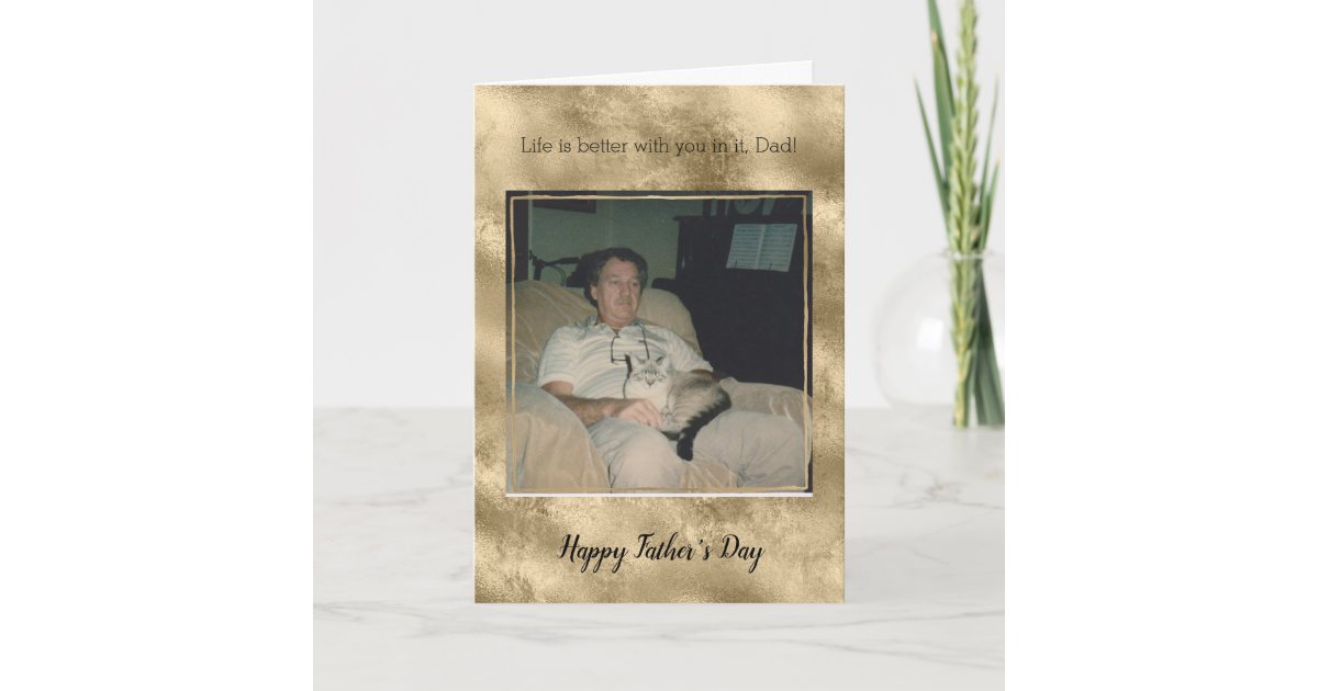 Gold Father's Day Card | Zazzle