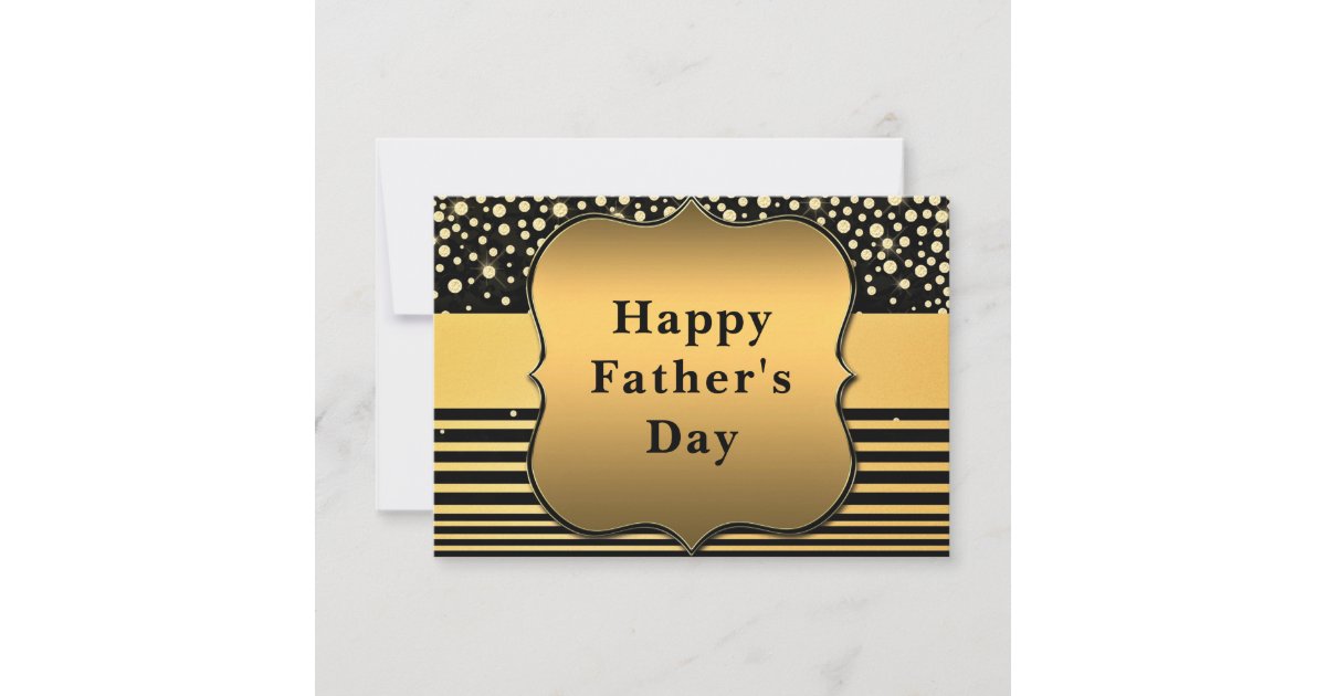 Gold Father's Day Card with Text Best Dad Ever | Zazzle