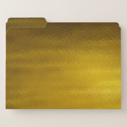 Gold faux foil metallic shine golden chic file folder | Zazzle