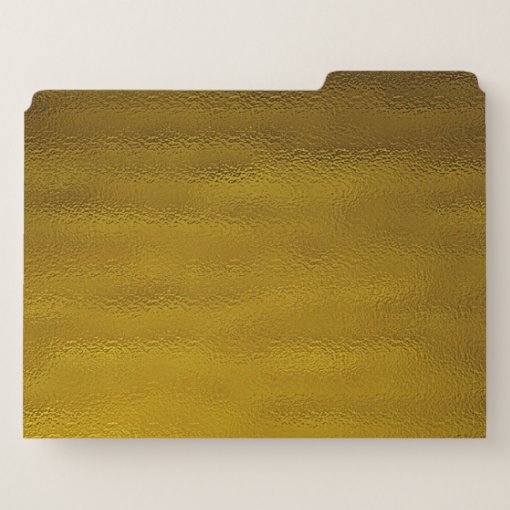 Gold faux foil metallic shine golden chic file folder | Zazzle