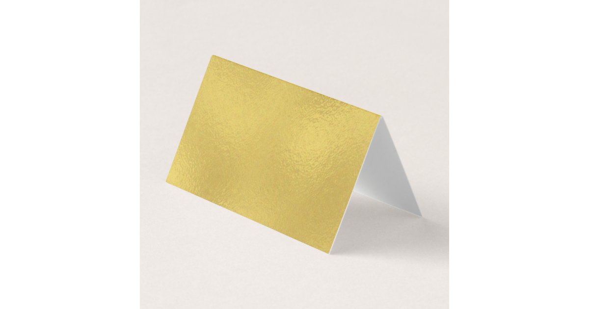 Gold Faux Foil Wedding Folded Place Cards | Zazzle.com