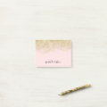 Gold Faux Glitter Blush Pink Sparkle Post-it Notes | Zazzle