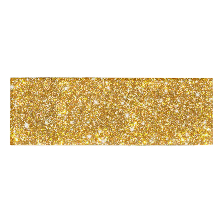 Gold Faux Glitter Pattern Modern Girly Name Tag | Zazzle