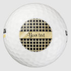 Personalized golf balls with gold glitter monogram | Zazzle.com