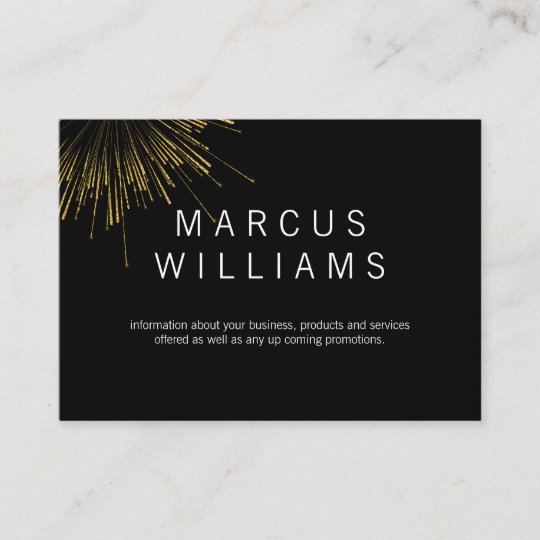 Gold Fireworks Business Card | Zazzle.com