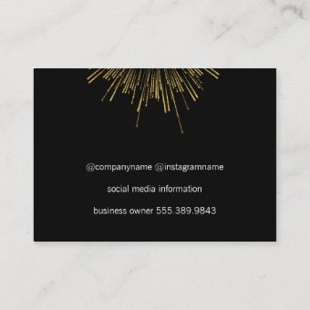 Gold Fireworks Business Card | Zazzle