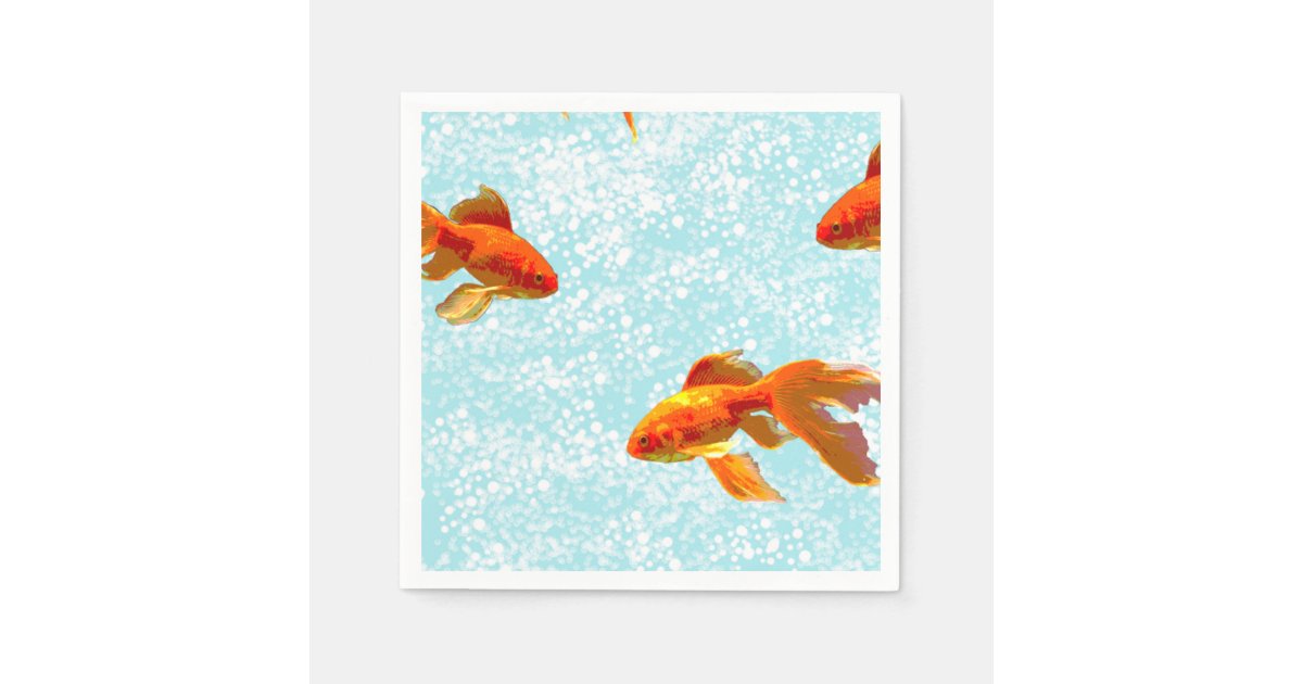 gold fish pattern napkins | Zazzle