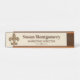Gold Fleur de Lis & White Lattice Taupe Desk Name Plate | Zazzle