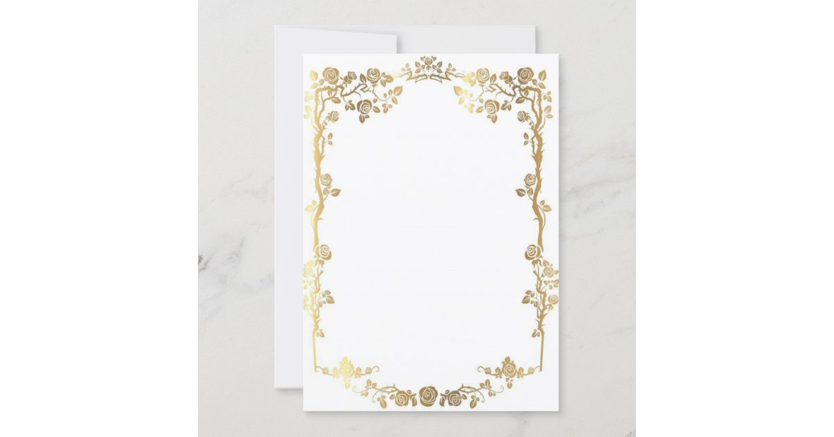 Gold floral invitation template | Zazzle