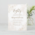 Gold Floral Leaves Border 80th Eighty Birthday Invitation | Zazzle