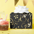 Gold Floral Pattern With Diamonds Wrapping Paper | Zazzle