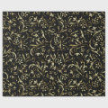 Gold Floral Pattern With Diamonds Wrapping Paper | Zazzle