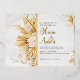 Gold Floral Wedding Invitation Landscape | Zazzle