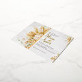 Gold Floral Wedding Invitation Landscape | Zazzle