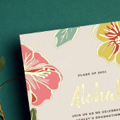 Gold Foil Aloha Hawaiian Graduation Invitations | Zazzle