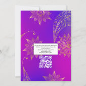 Gold Foil Arabian Bollywood QR Code RSVP Wedding Invitation | Zazzle