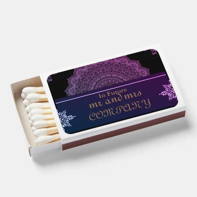 Gold Foil Bridal Shower Matchbox Matchboxes | Zazzle