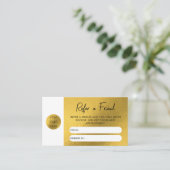 Gold Foil Business Refer A Friend Referral Card | Zazzle