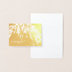 Gold Foil Celebrate Mini Card | Zazzle
