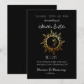 Gold Foil Celestial Sun and Moon Wedding Invitation | Zazzle