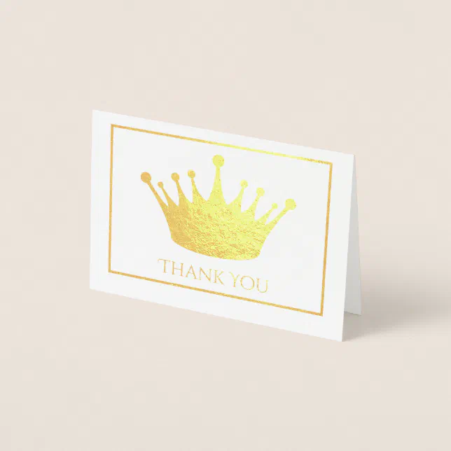 Gold Foil Crown Mini Card | Zazzle