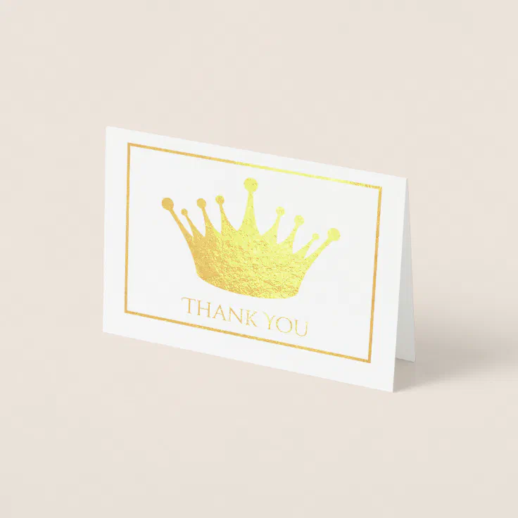 Gold Foil Crown Mini Card | Zazzle