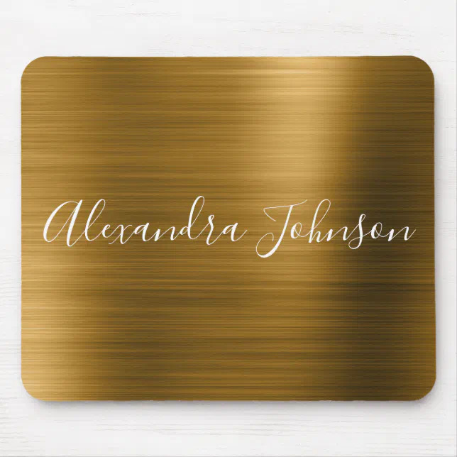 Gold Foil Elegant Modern Luxury Mouse Pad | Zazzle