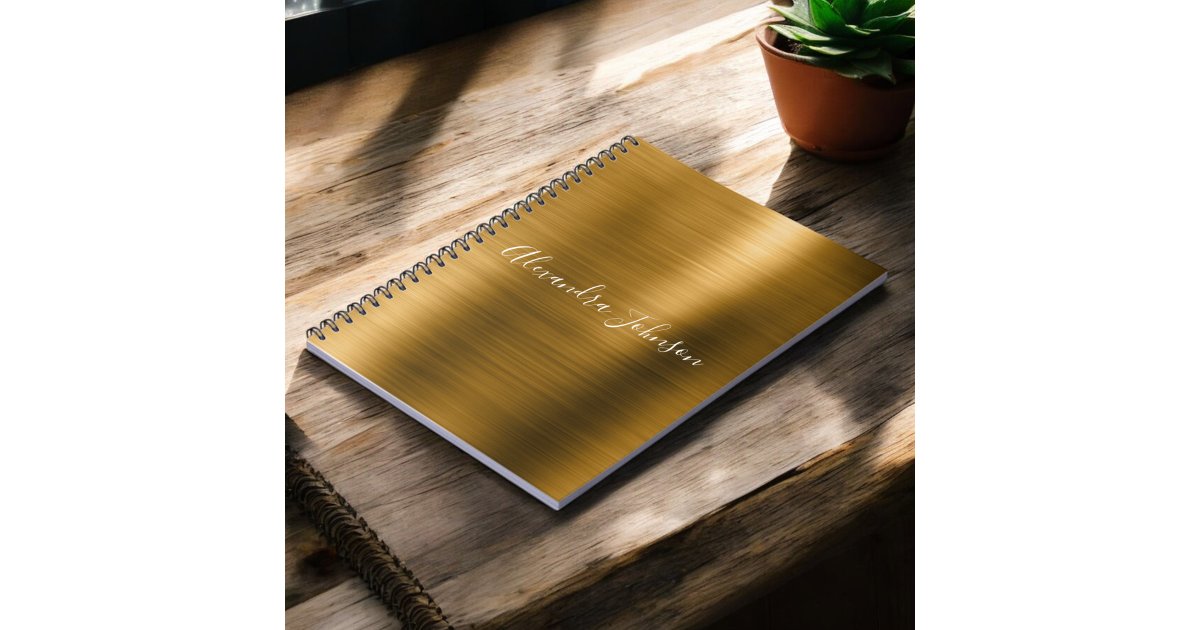 Gold Foil Elegant Modern Luxury Notebook | Zazzle