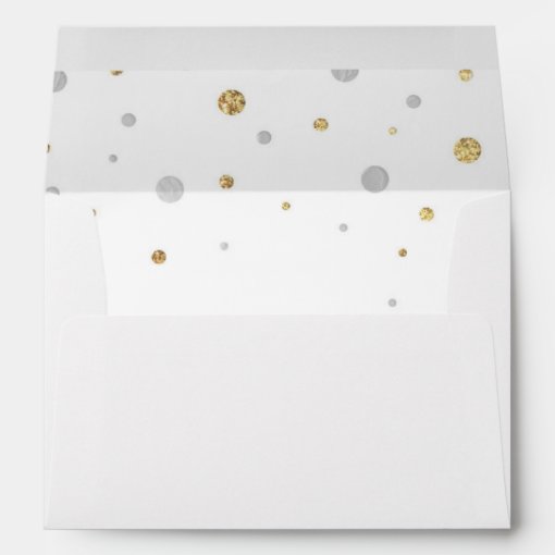 Gold Foil Glitter Confetti Graduation Party Custom Envelope | Zazzle