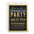 Gold Foil Glitter Graduation Party Invitation | Zazzle