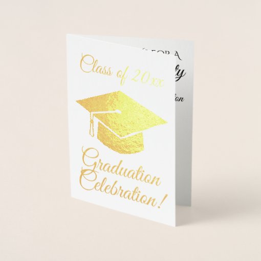 Gold Foil Graduation Party Invitation | Zazzle