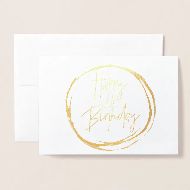 Gold Foil Happy Birthday Card | Zazzle