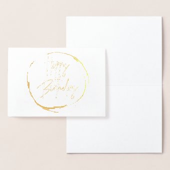 Gold Foil Happy Birthday Card | Zazzle