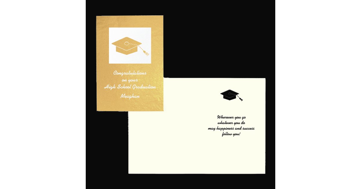 Gold Foil High School Graduation Card | Zazzle