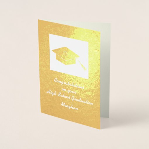 Gold Foil High School Graduation Card | Zazzle