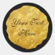 Gold Foil Modern Customizable Round Sticker | Zazzle