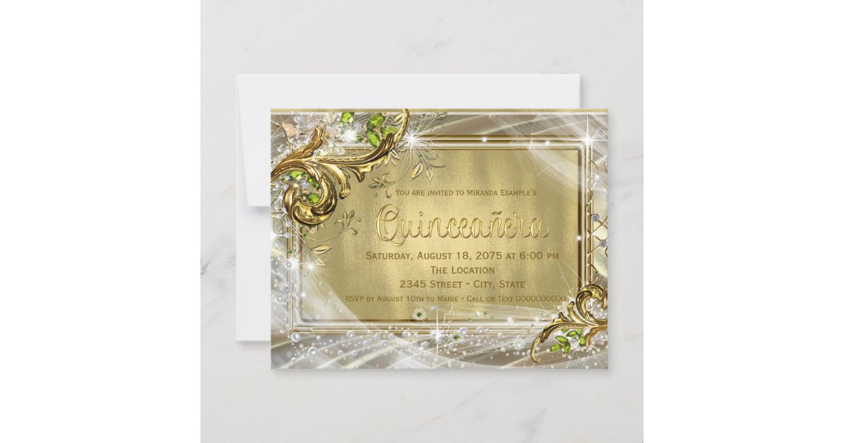 Gold Foil Quinceañera Invitation | Zazzle