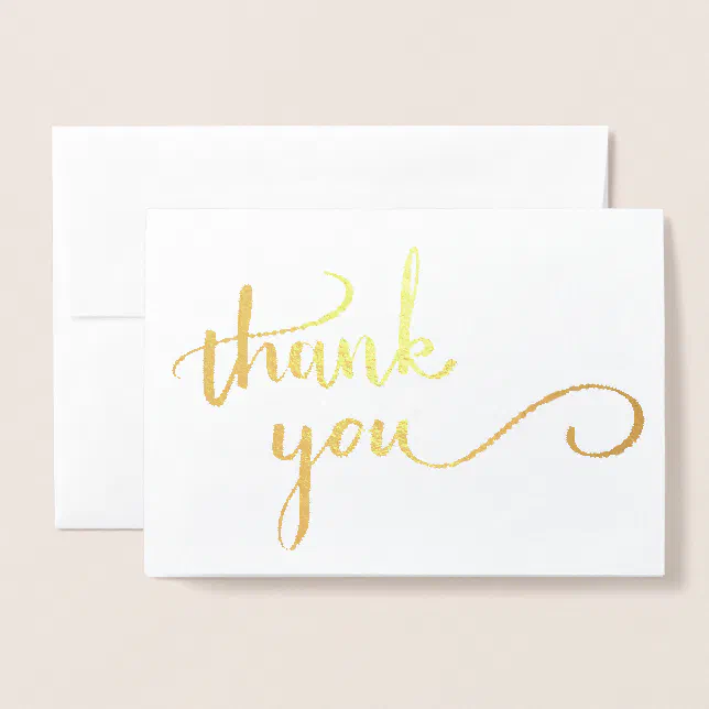 Gold Foil Thank You Card | Zazzle