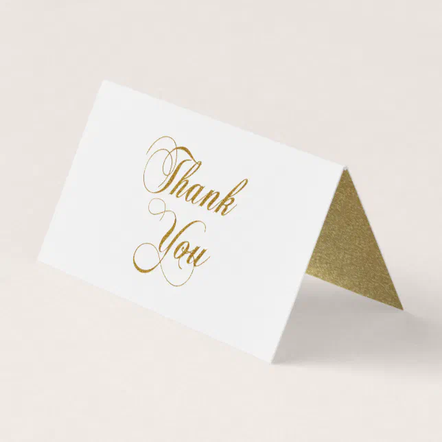 Gold Foil Thank You Script | Zazzle