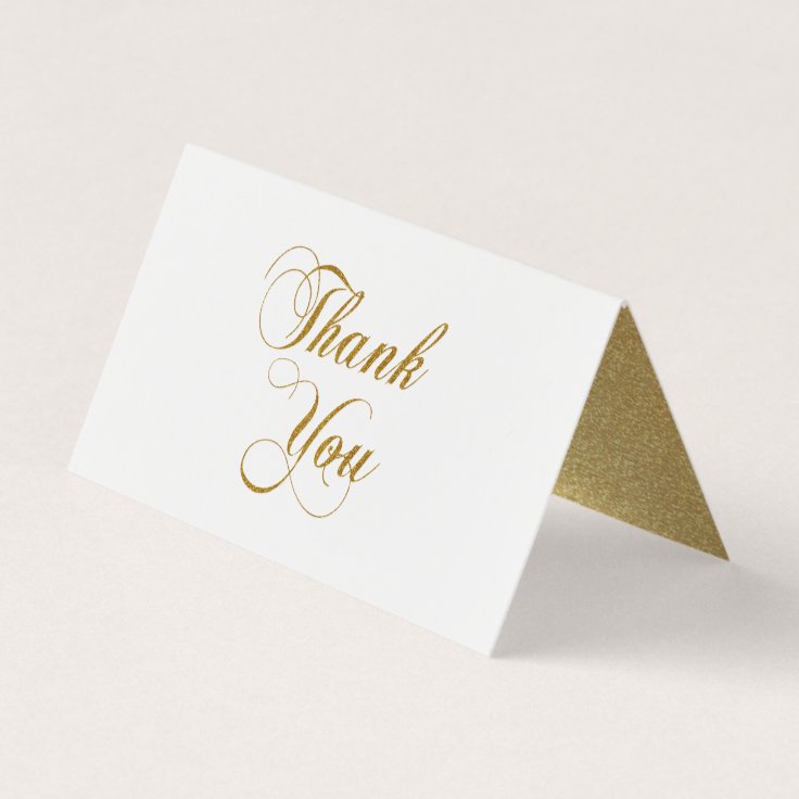 Gold Foil Thank You Script | Zazzle