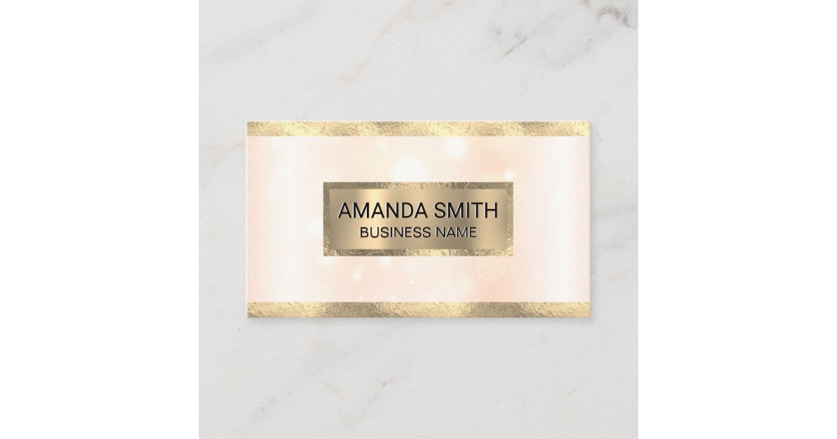 Gold Foil Trim | Sparkle Business Card | Zazzle
