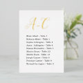 Gold Foil Wedding Guest Table Assignment Cards | Zazzle