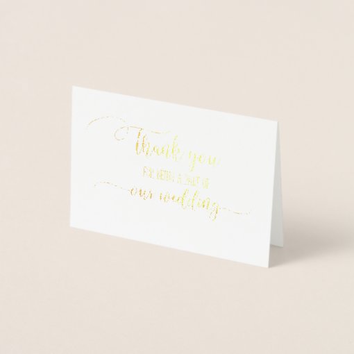 Gold Foil Wedding Officiant Thank You Card | Zazzle