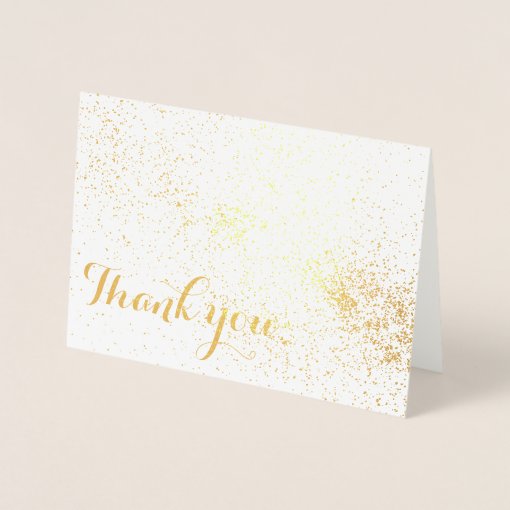 Gold Foiled Thank You Card | Zazzle