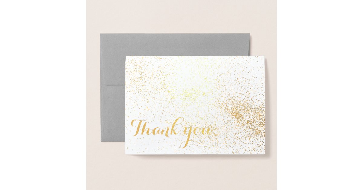 Gold Foiled Thank You Card | Zazzle
