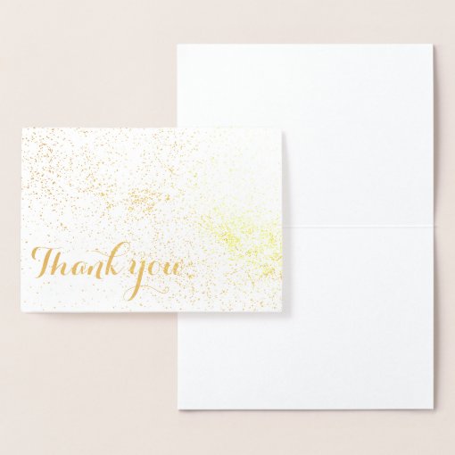 Gold Foiled Thank You Card | Zazzle