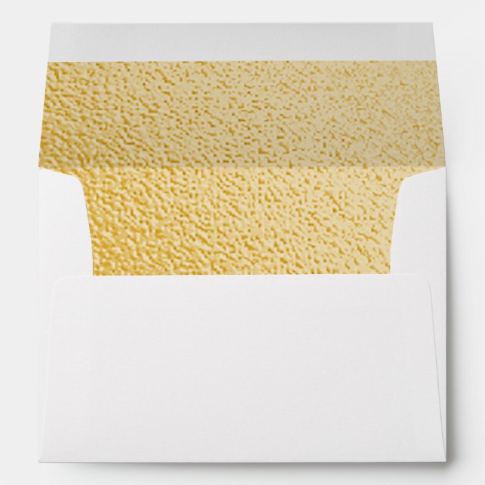 Gold Fold Faux Foil Lined Envelope | Zazzle.com