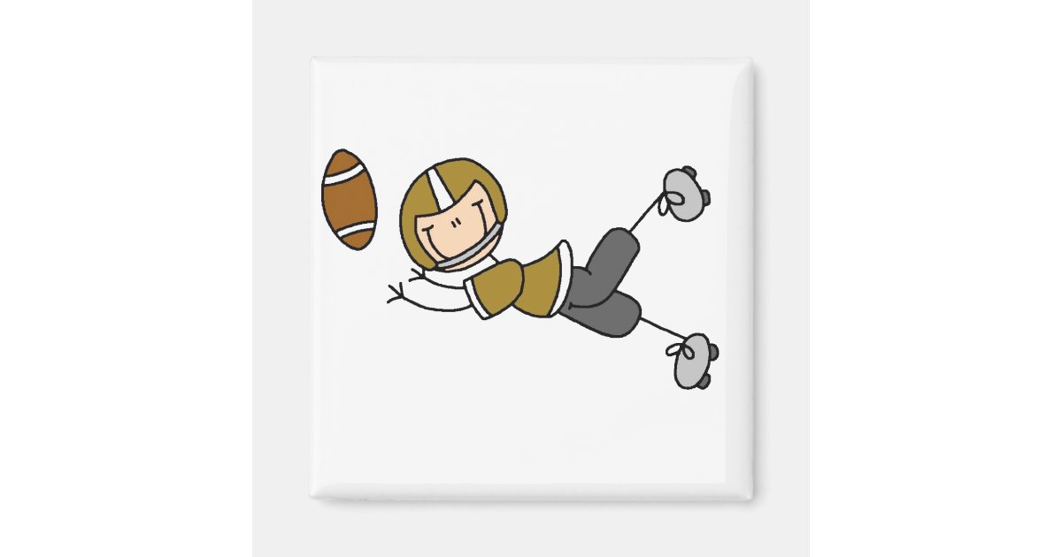 Gold Football Player Magnet | Zazzle